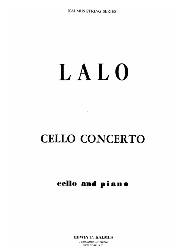 (Free Scores - Com) Lalo Edouard Concerto Pour Violoncelle 96351 | PDF