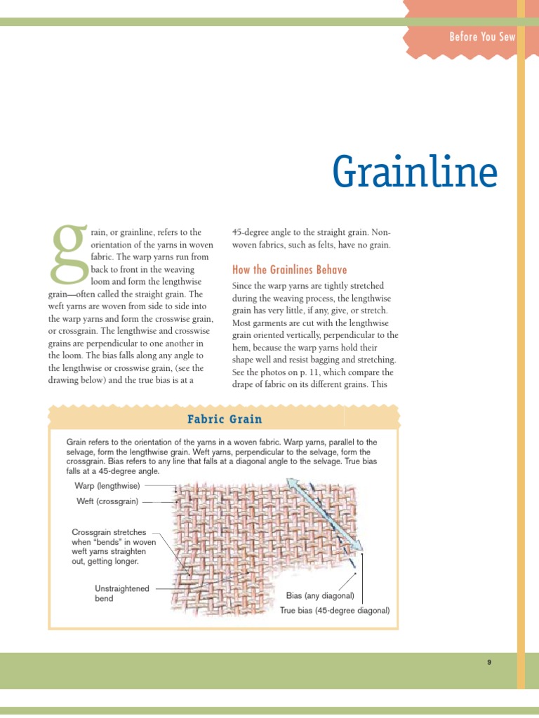 Grain Line | PDF | Knitting | Weaving