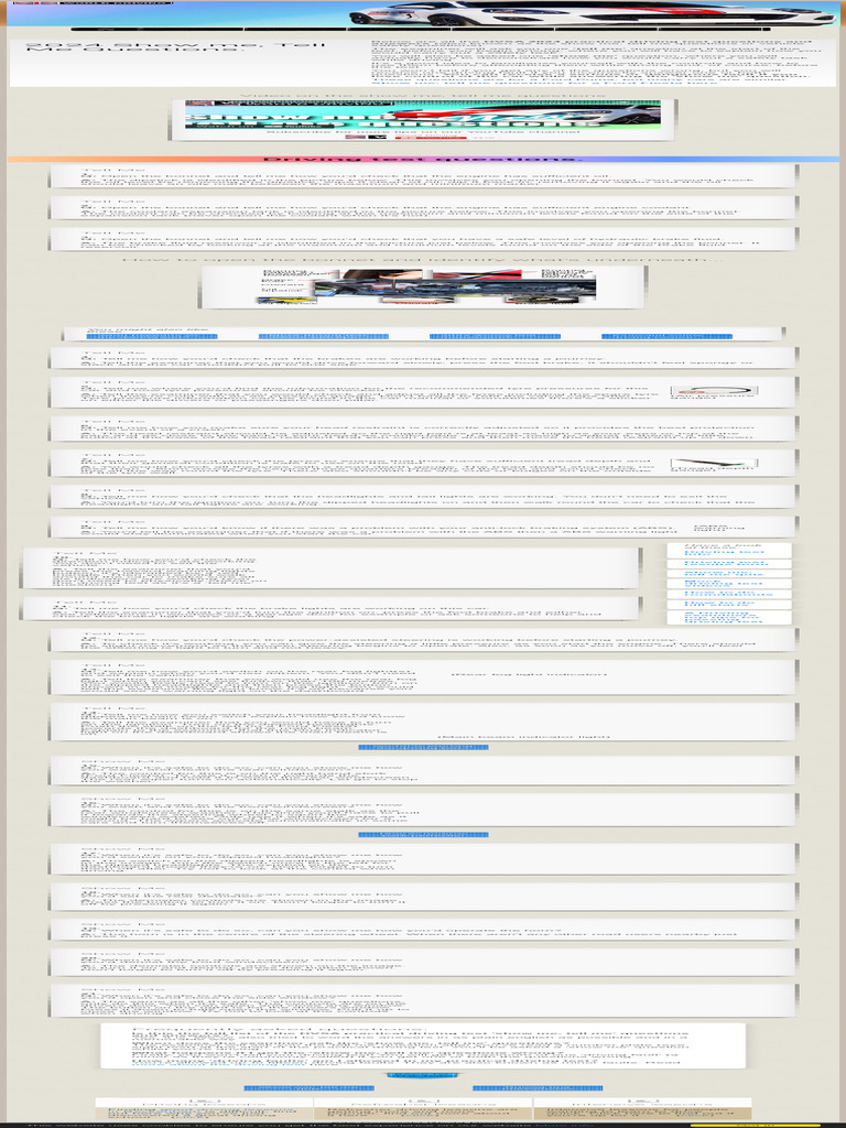 2024 Show Me, Tell Me Questions - Driving Test 2 | PDF | Land Vehicles ...
