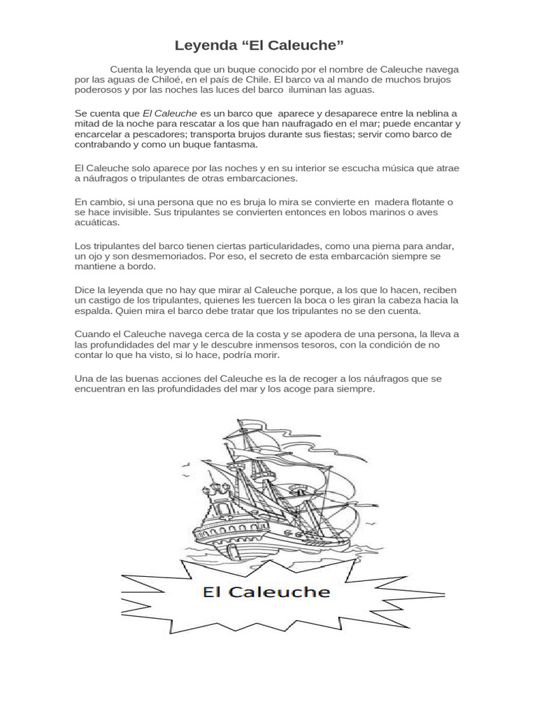 Leyenda del Caleuche en Chiloé | PDF