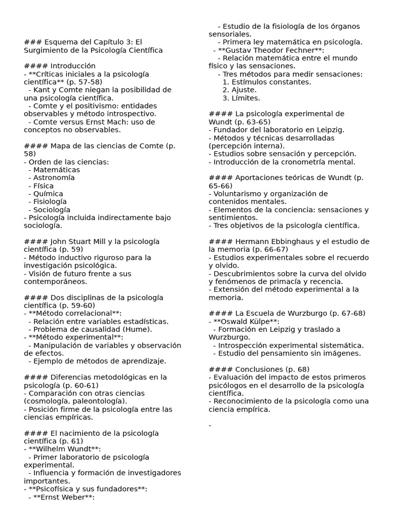 Esquema del Capítulo 3 | PDF | Psicofísica | Psicología experimental