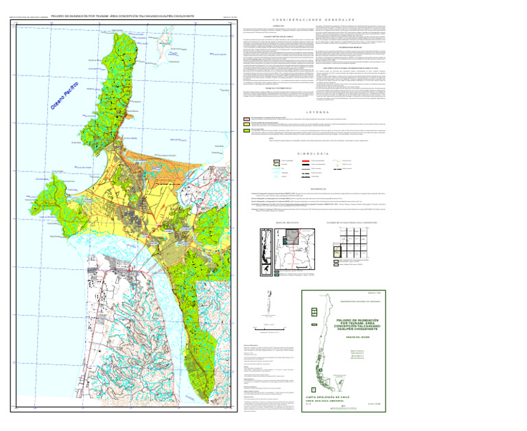 (CARTA) Concepción - Talcahuano (Peligro Indación Tsunami) v2 | PDF ...