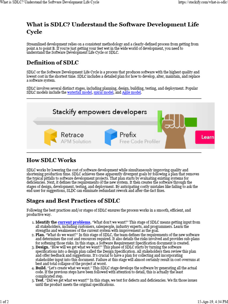 What Is SDLC - Understand The Software Development Life Cycle | PDF | Software Development ...