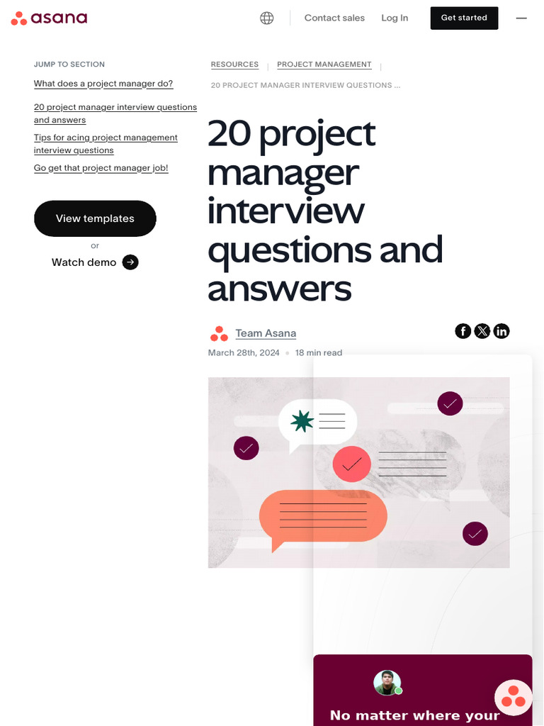 20 Project Management Interview Questions & Answers (2024) | PDF | Agile Software Development ...
