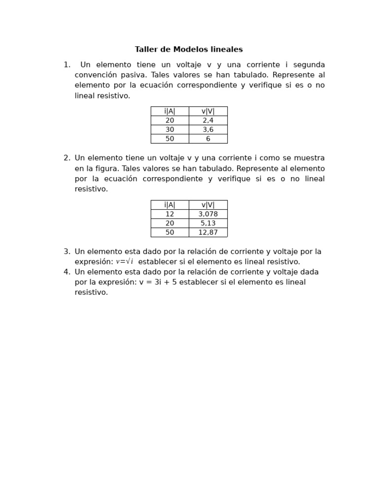 Taller de Modelos Lineales | PDF