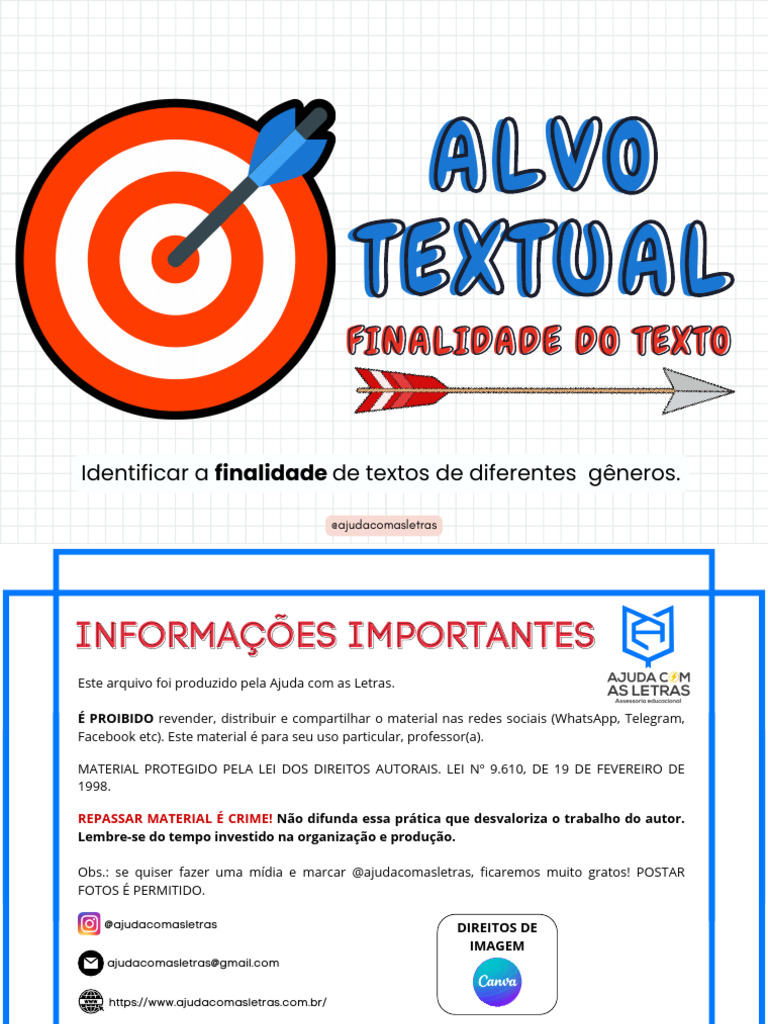Finalidade de Textos: Atividade Interativa | PDF | Assédio moral ...