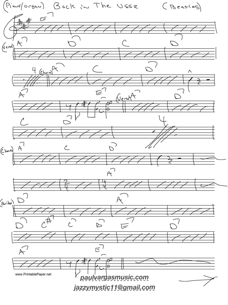 Back in The USSR - Beatles | PDF
