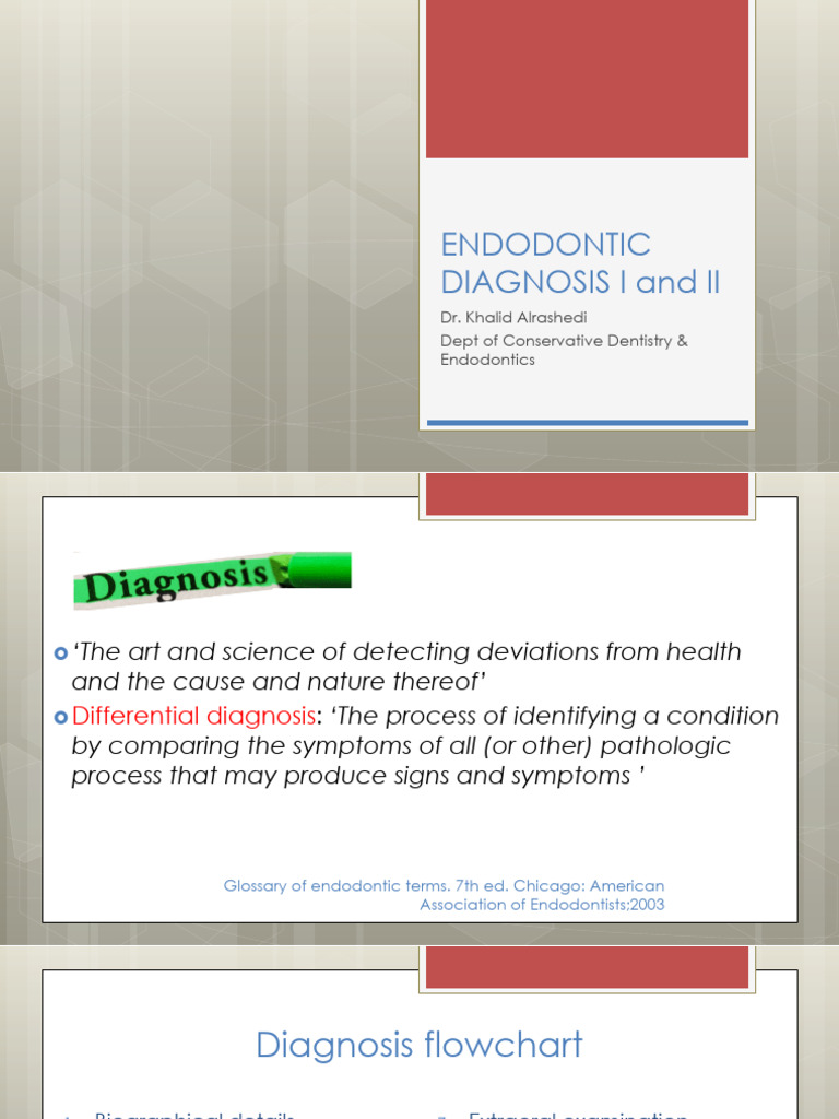 Endodontic Diagnosis Flowchart Guide | PDF | Dentistry Branches | Dentistry