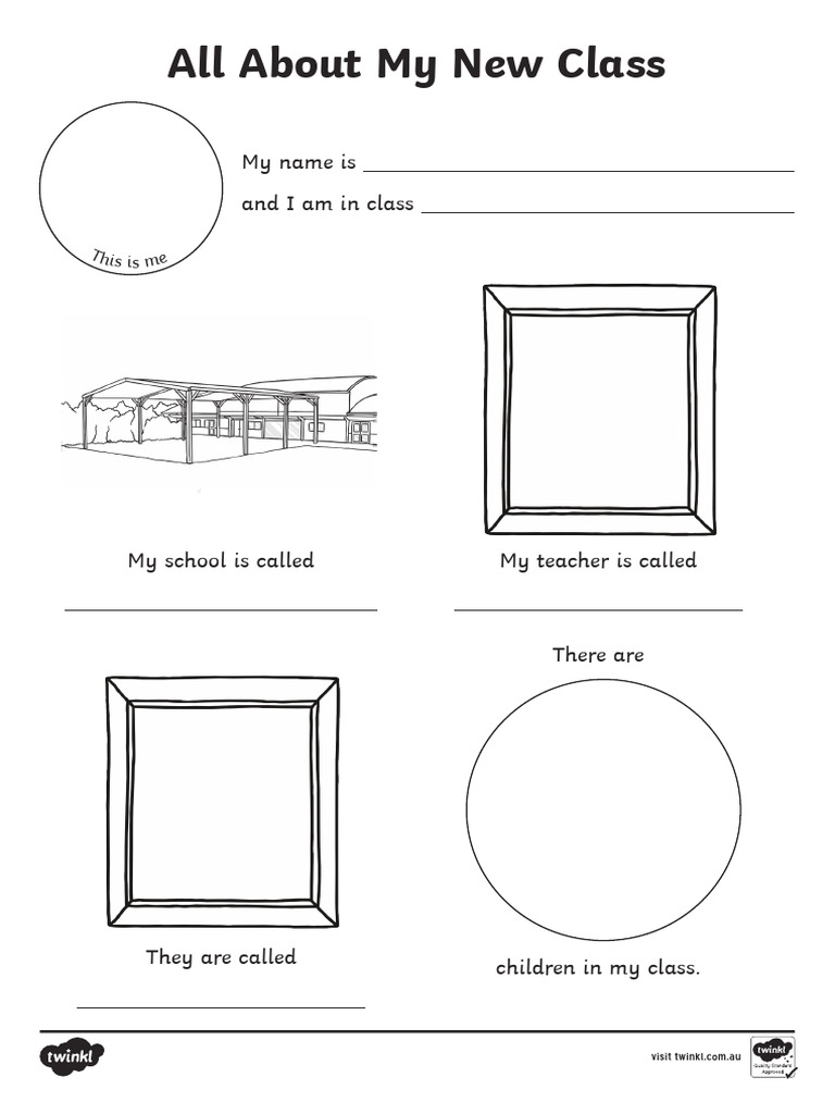 All About My New Class Activity Sheet | PDF