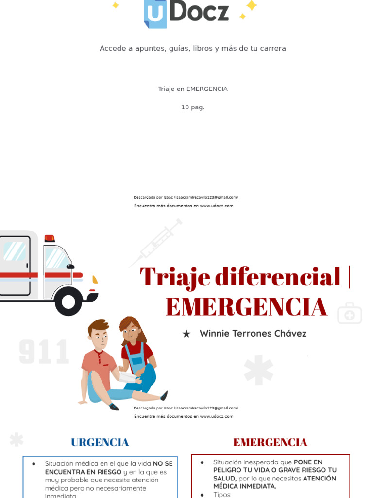 Triaje | PDF | Enfermedades y trastornos humanos | Medicina