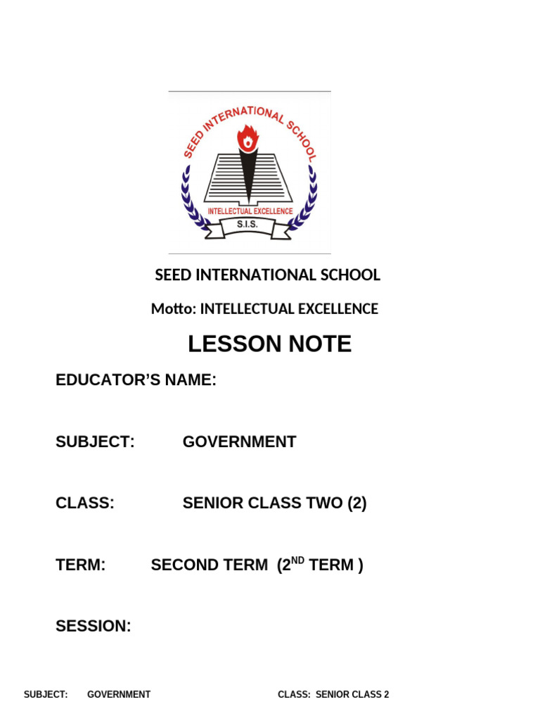 Government SS2 2ND Term Note | PDF | Monarch | Cost Of Living