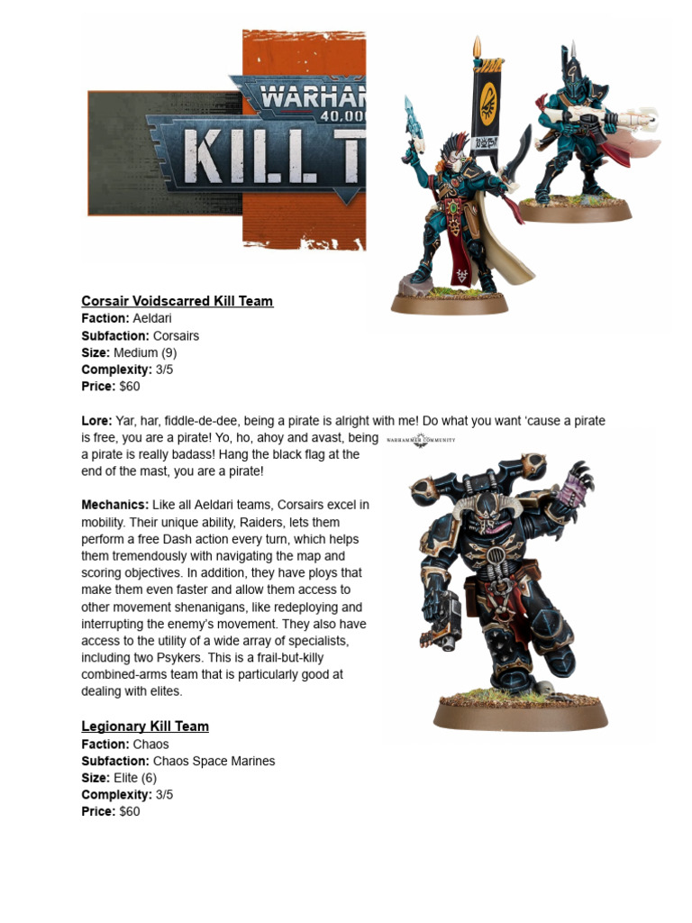 Kill Team Faction Overview and Mechanics | PDF | Inquisition