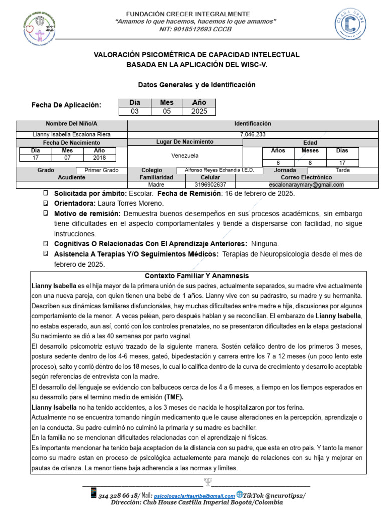 Lianny Isabella Escalona Riera | PDF | Desorden hiperactivo y deficit ...