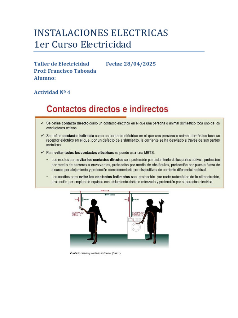 TAREA N4 - TALLER de Electr. - 1 CURSO E. | PDF