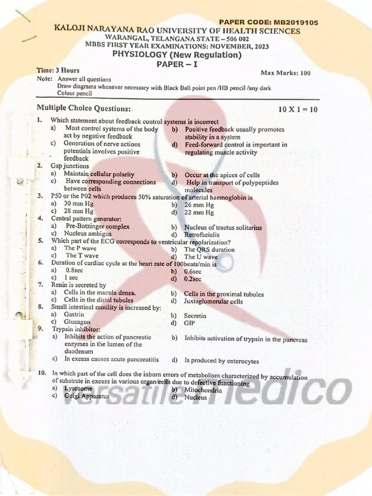 Knruhs Pyq 2016 To 22 | PDF