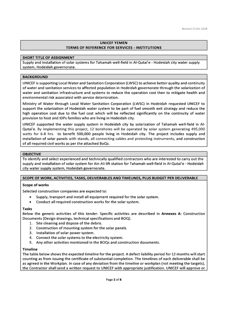 Annex B - TOR | PDF