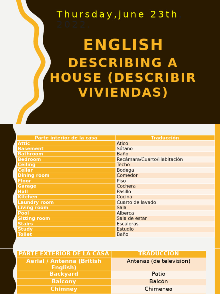 Describing a House | PDF | Adjetivo | Sintaxis