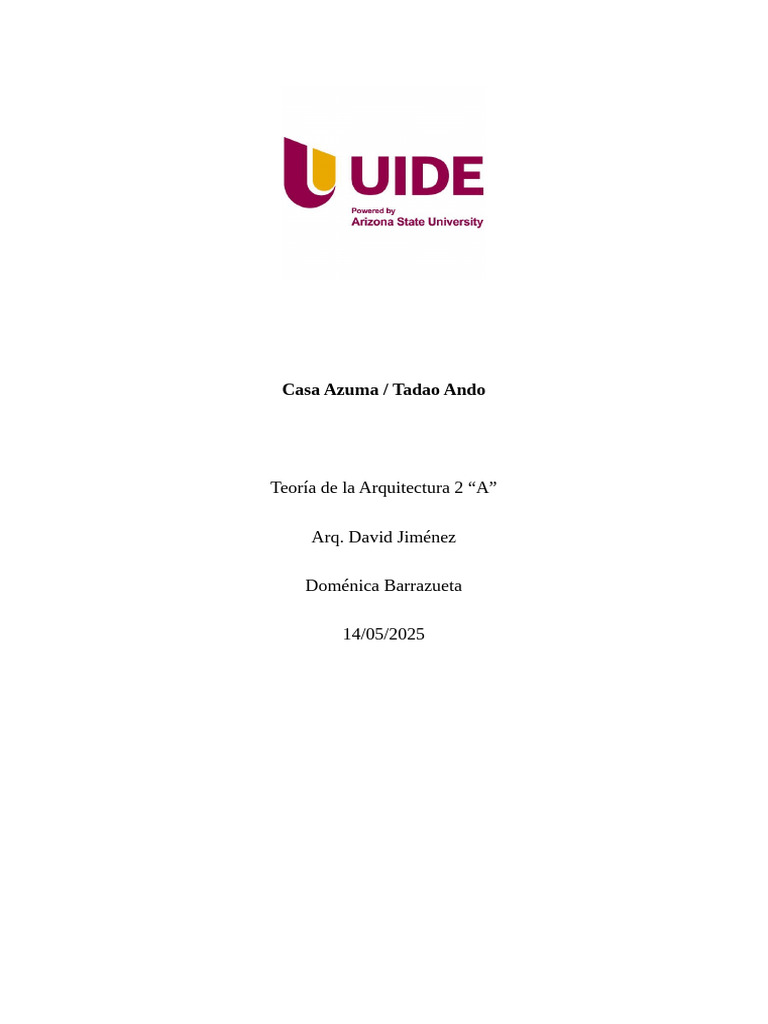 Tarea 1 - Casa Azuma | PDF