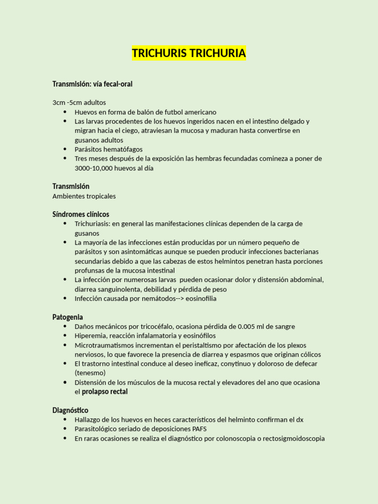 TRICHURIS TRICHURIA | PDF