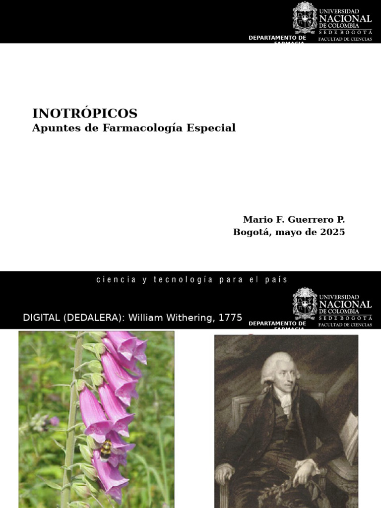 Inotrópicos | PDF | Cardiología | Sistema cardiovascular