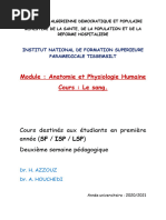 Cours de Physiologie Sanguine | PDF | Globule rouge | Sang