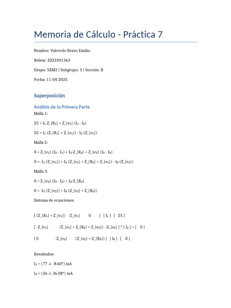 Memoria Calculo Practica7 Transcripcion | PDF