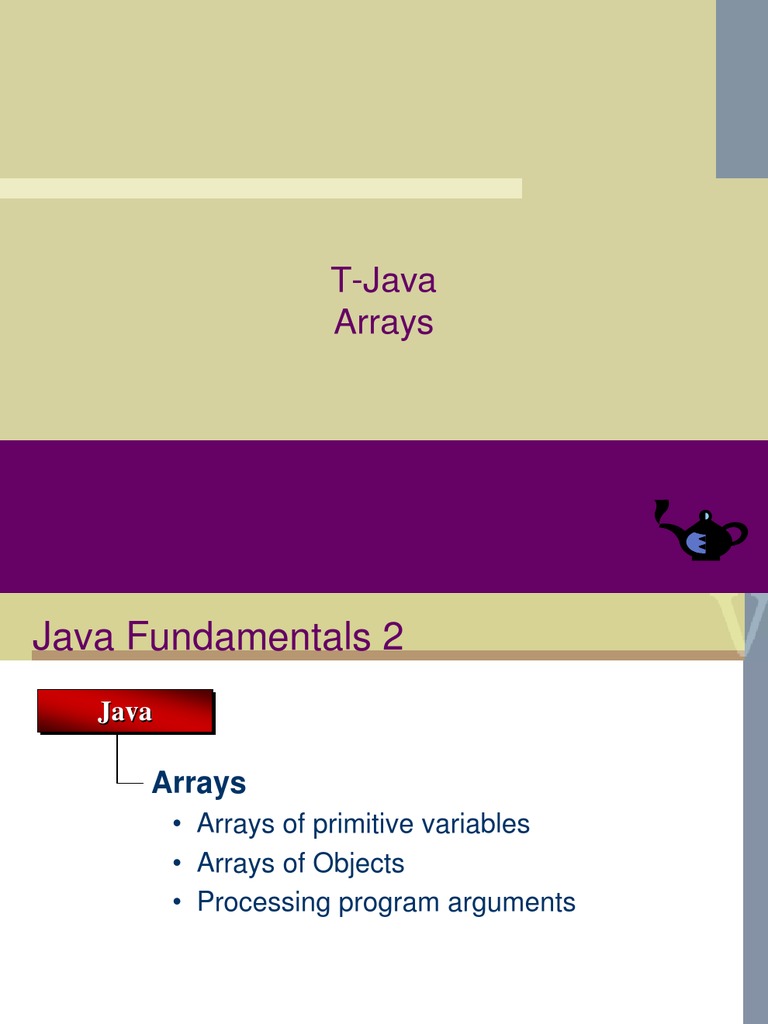 T-Java Arrays | PDF | Array Data Type | Array Data Structure