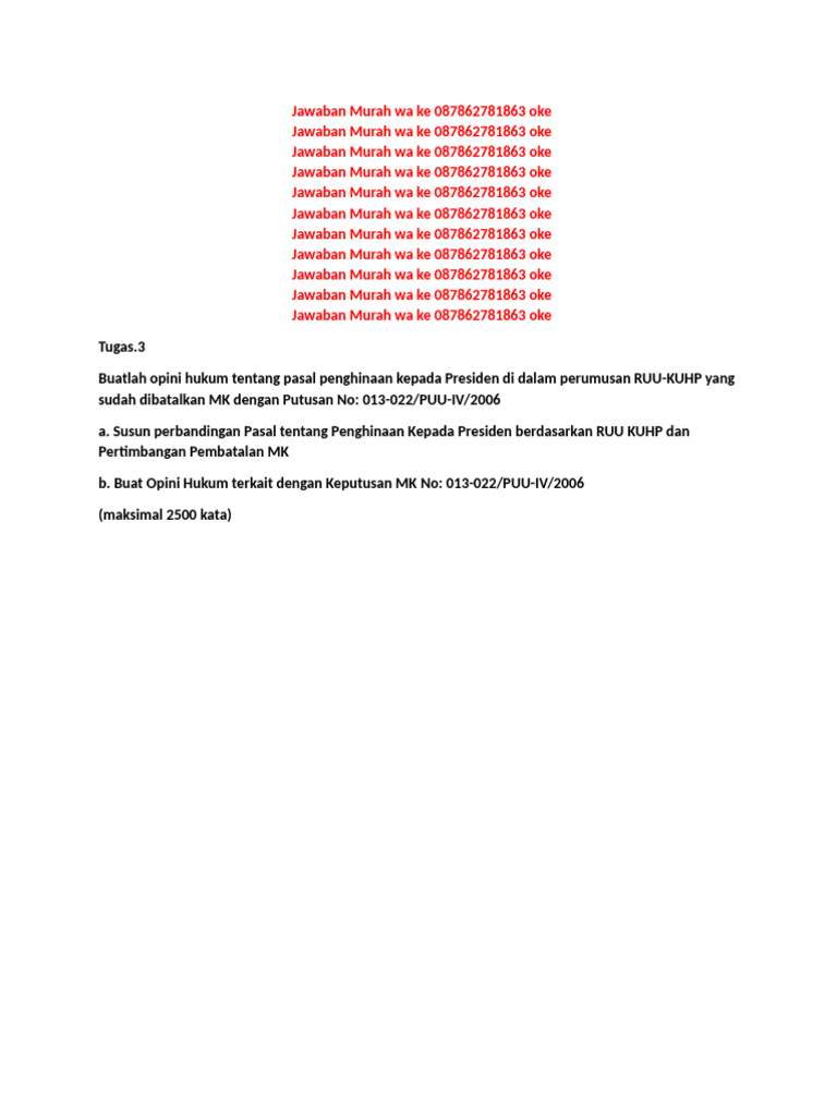 Soal Tugas 3. Interpretasi Dan Penalaran Hukum 75 | PDF