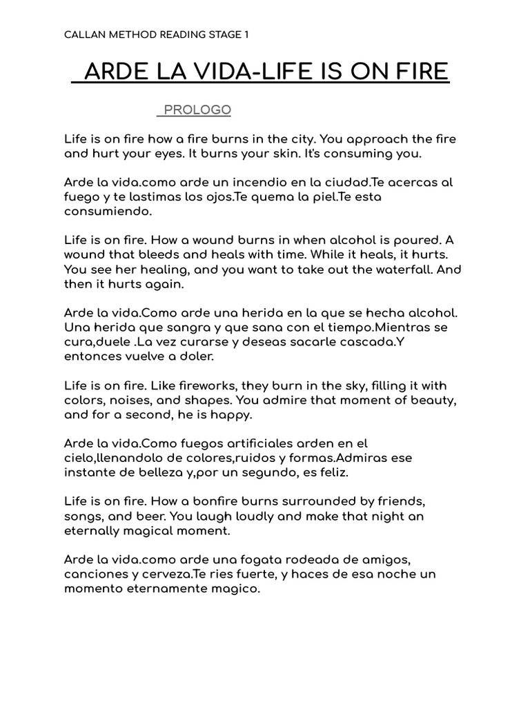 Arde La Vida-Life Is On Fire | PDF