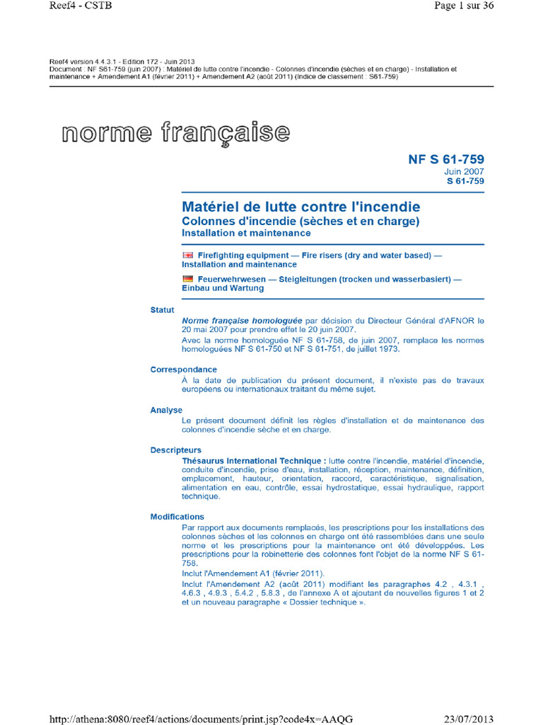 NF S61-759 (Juin 2007) - TOAZ | PDF