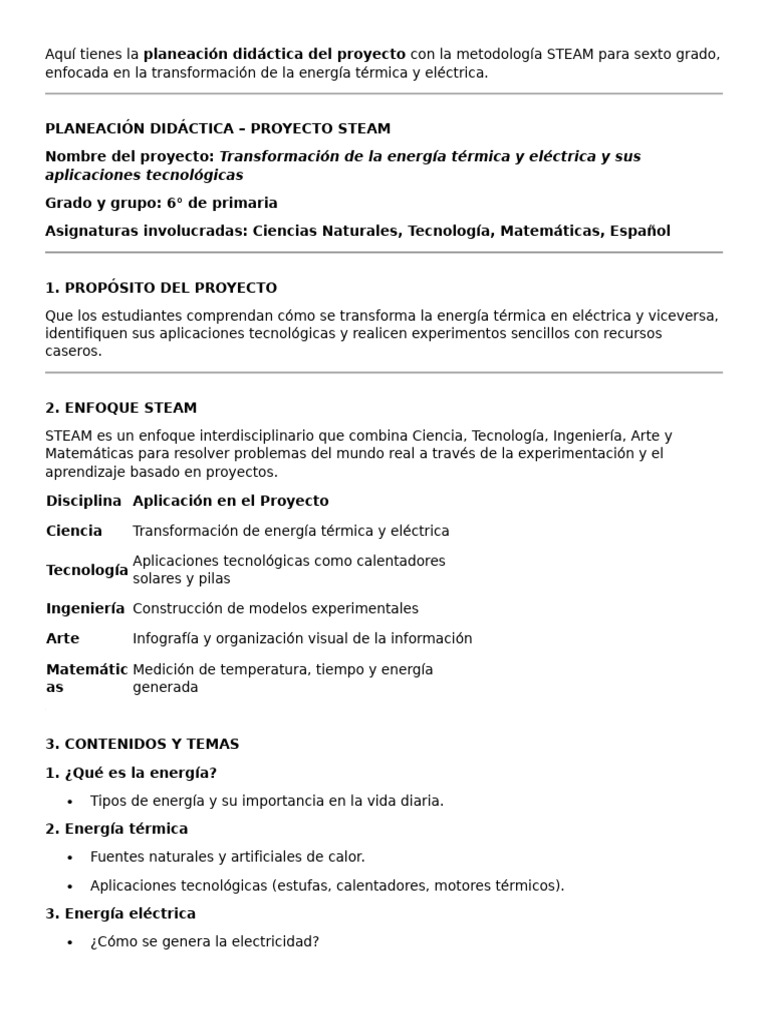 Aplicaciones de Energía Térmica y Eléctrica | PDF | Infografia | Diseño