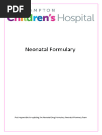 Neonatal IV Drug Guide | PDF | Intravenous Therapy | Wellness