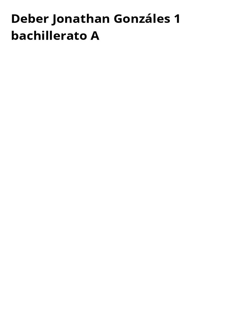 Deber Jonathan Gonzáles 1 Bachillerato | PDF