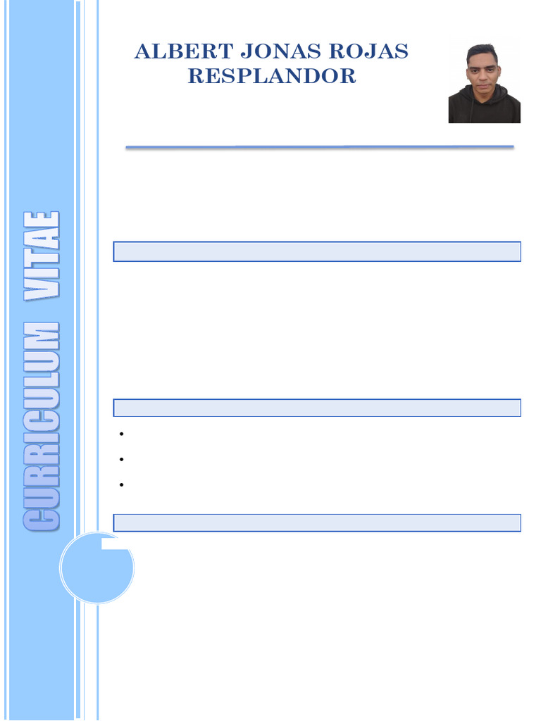 Albert Jonas Rojas Resplandor Curriculum | PDF