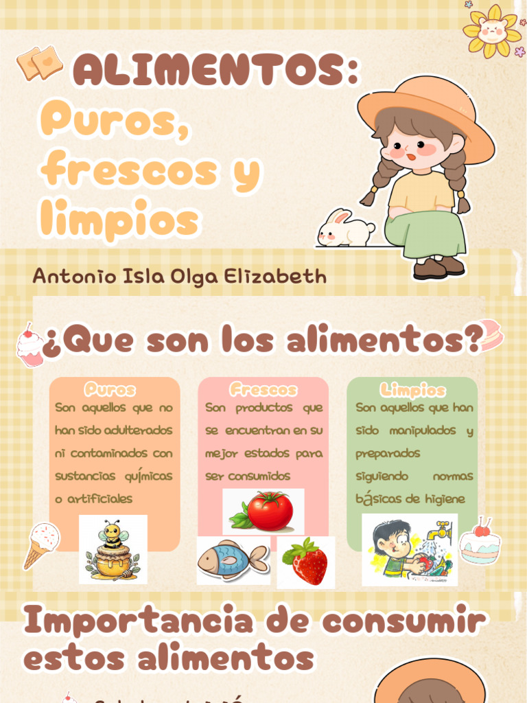 Alimentos Puros, Frescos y Limpios | PDF