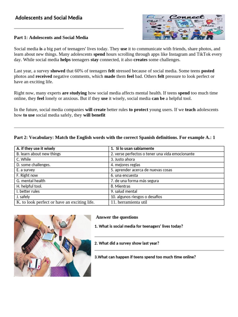 Impact of Social Media on Teens | PDF | Adolescence | Grammar