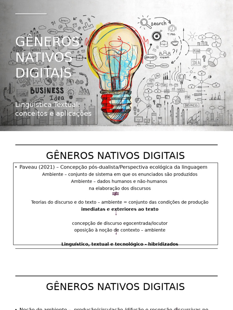 Gêneros Nativos Digitais | PDF | Discurso | Linguística