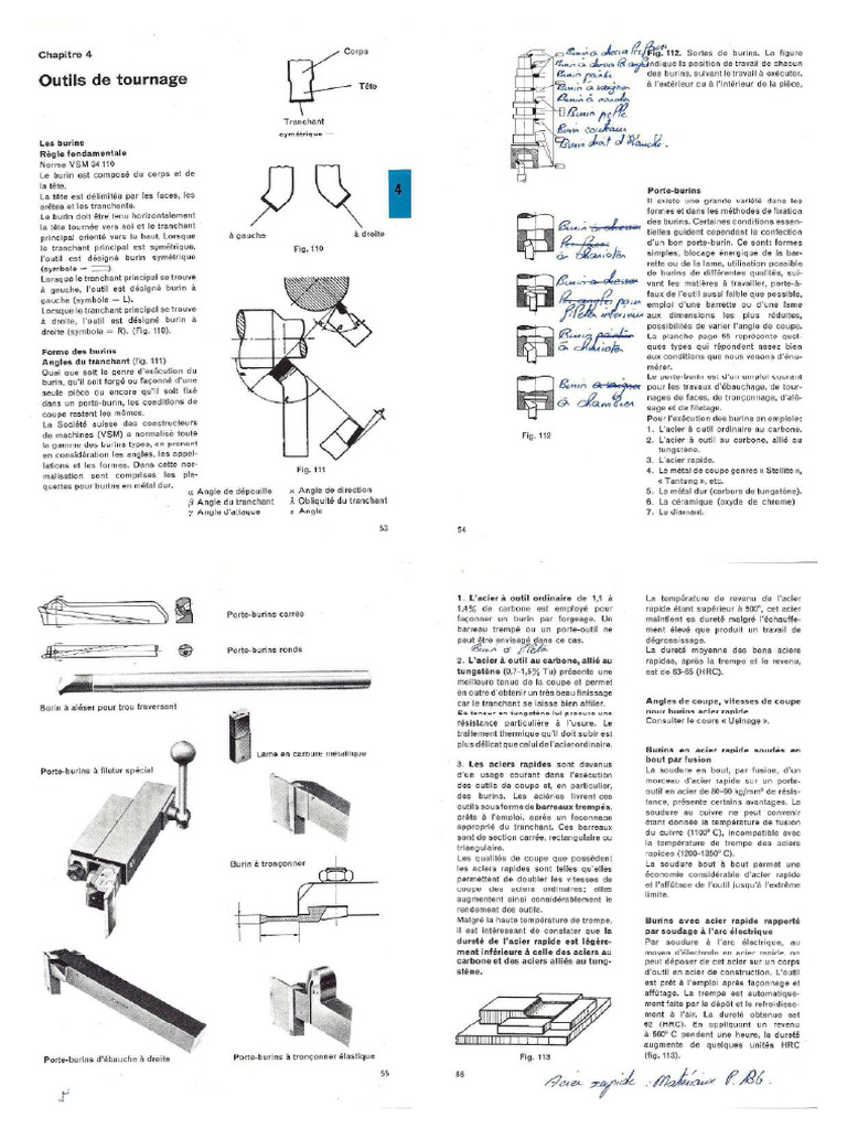 4 Outils de Tournage | PDF