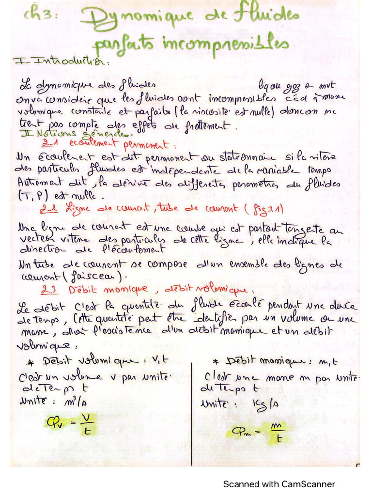 Fluide Chapitre3 td3 | PDF