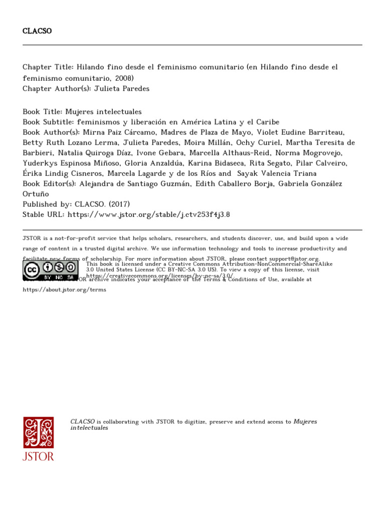HIlando Fino Desde El Feminismo Comunitario | PDF | Feminismo ...