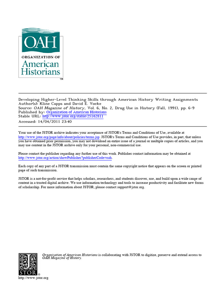 Capps Vocke Developing Higher Level | PDF | Knowledge | Learning