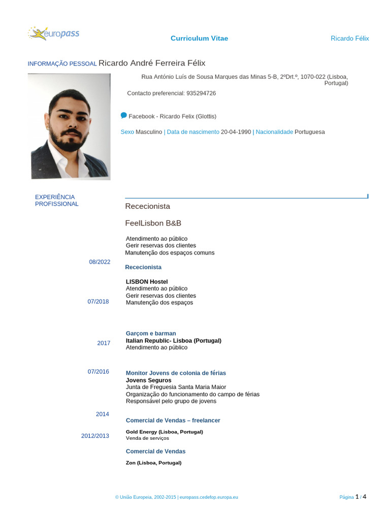 CV Ricardo Felix 2024 | PDF | Comunicação
