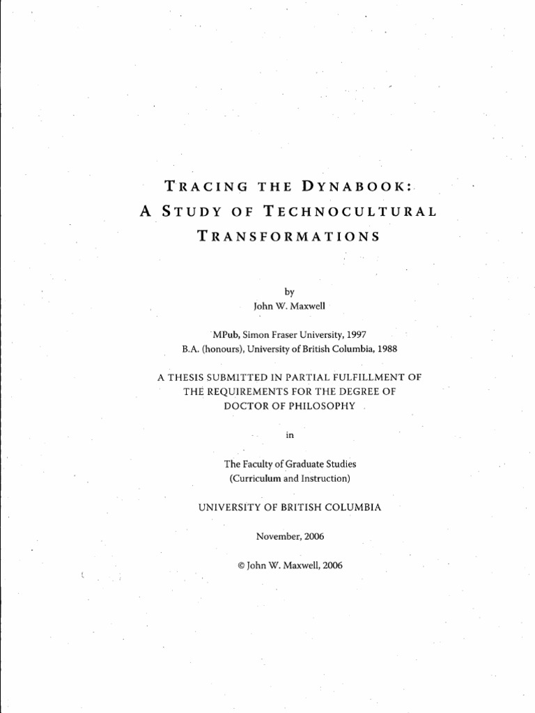 Dynabook: A Technocultural History | PDF | Computing