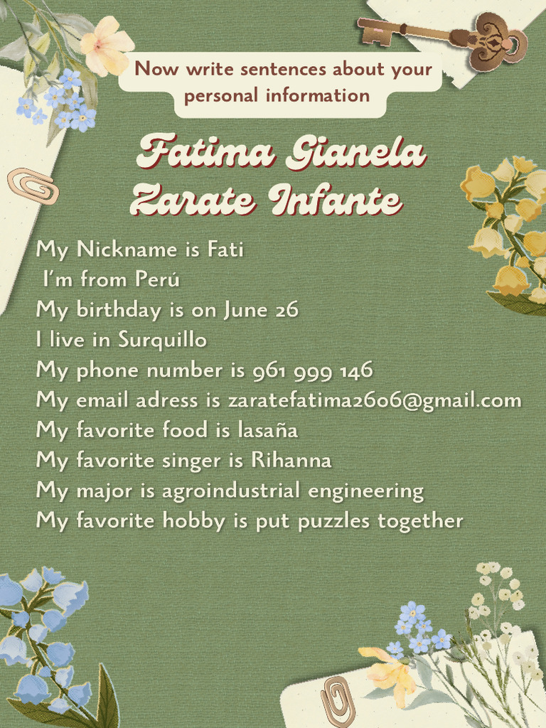 Fatima Gianela Zarate Infante | PDF