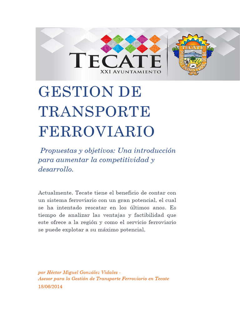 Gestion FFCC TKT | PDF | Transporte ferroviario | Tren