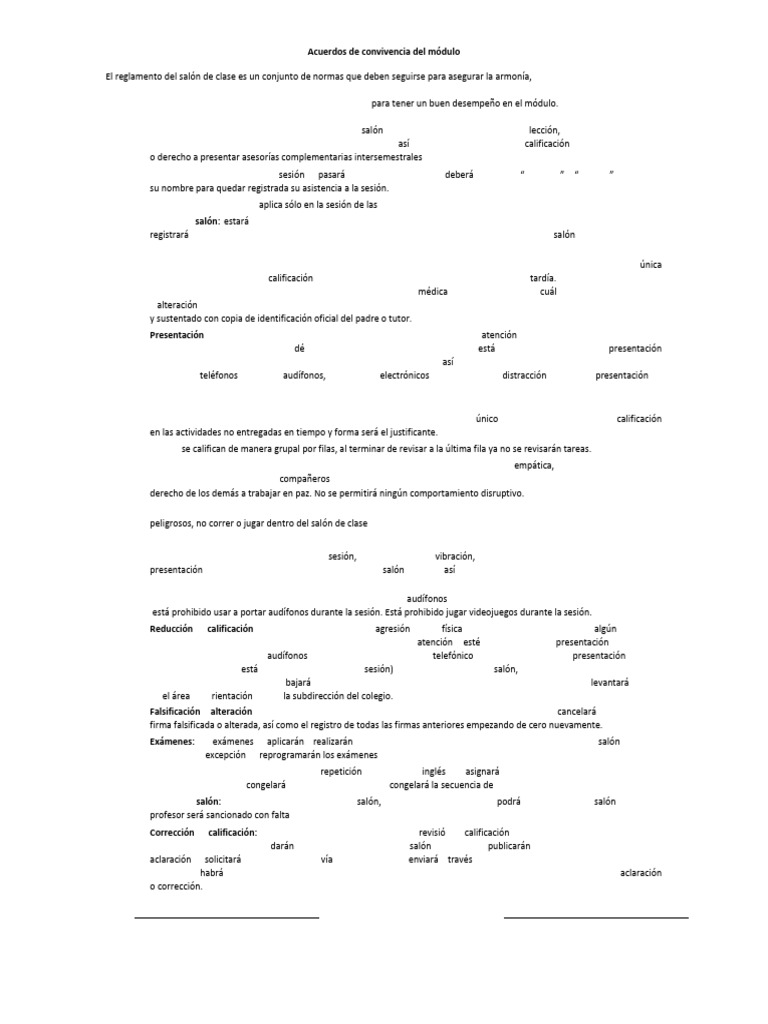 Acuerdos de Convivencia en Clase | PDF