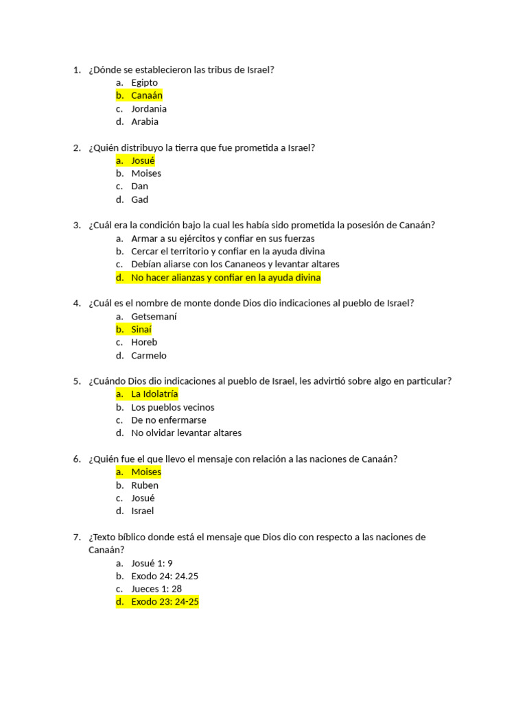 Preguntas Cap 53 - PP | PDF | Joshua | Libro del éxodo