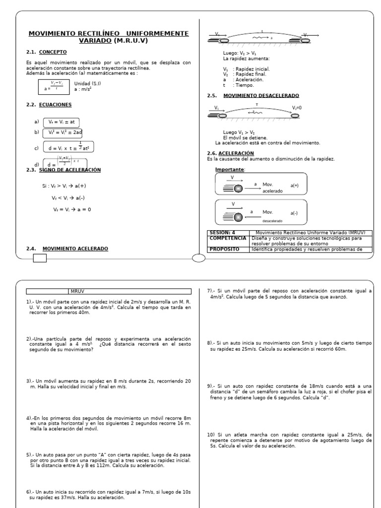 Cinemática Ii | PDF | Aceleración | Cambio