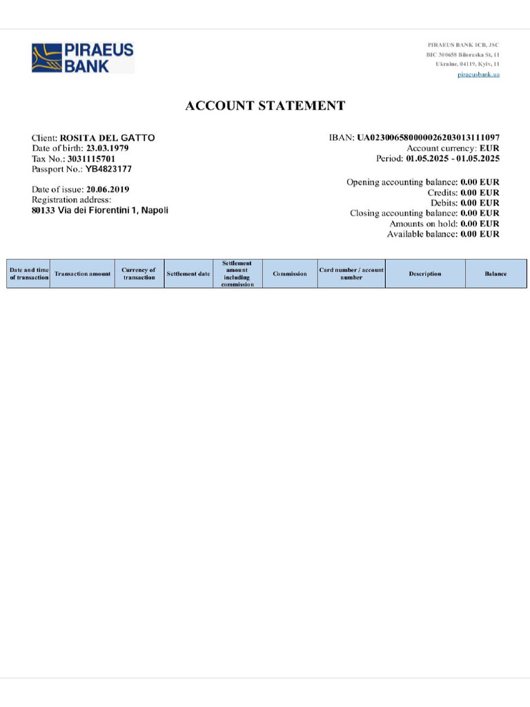 Statement Piraeus | PDF