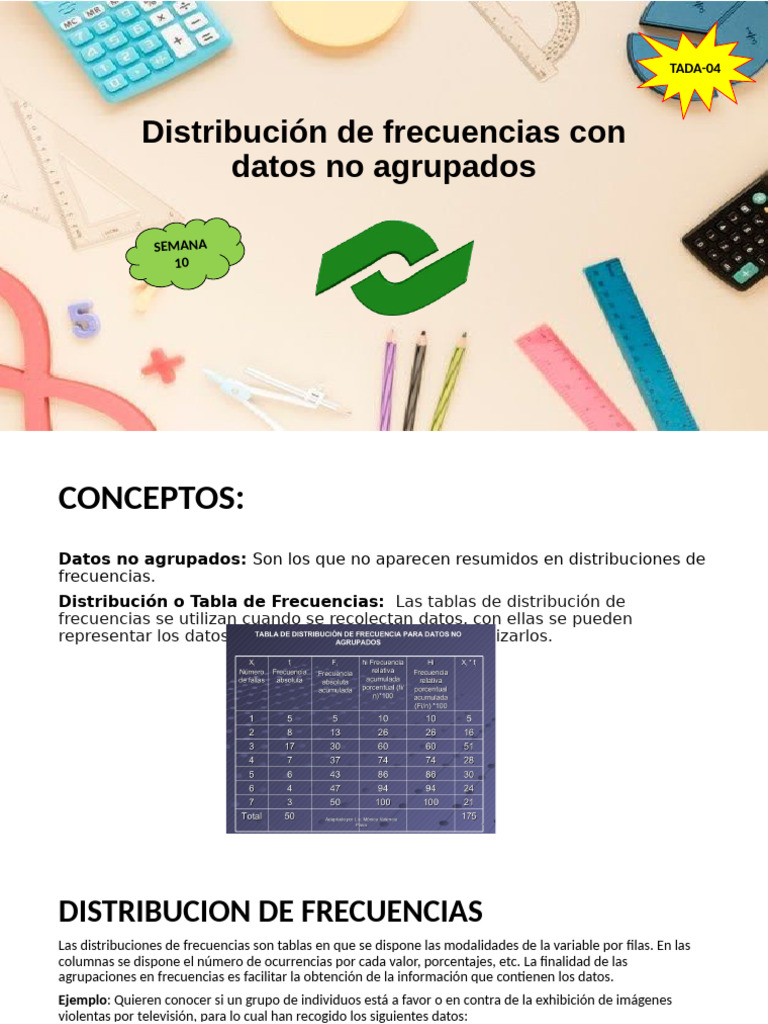 Distribucion de Frecuencias Con Datos No Agrupados | PDF